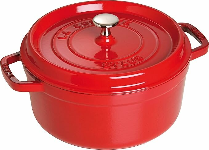 Кастрюля с крышкой STAUB La Cocotte 40509-835-0, чугунная, диаметр 24 см, цвет красный, 1004214