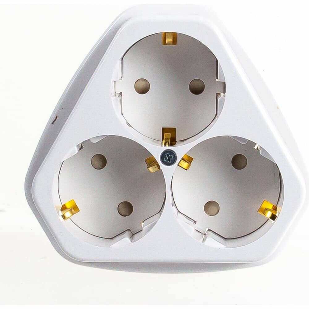 Розетка 3-м СП РС10/16-503 16А IP20 с заземл. защ. шторки бел. Кунцево 5930