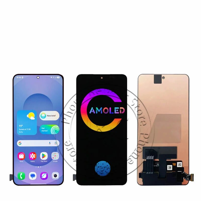 Оригинальный 6,78-дюймовый AMOLED для Realme GT7 GT 7 RMX5061, ЖК-дисплей с цифровым преобразователем сенсорного экрана в сборе для Realme GT7, замена дисплея Black with frame