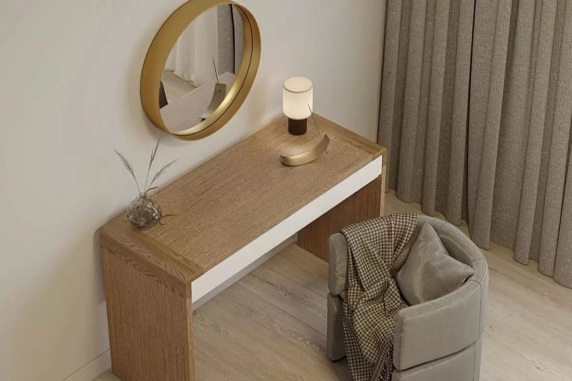 Стол письменный с ящиками ЗОВ Харви, светло-коричневый, размер 130 х 81 х 50 см