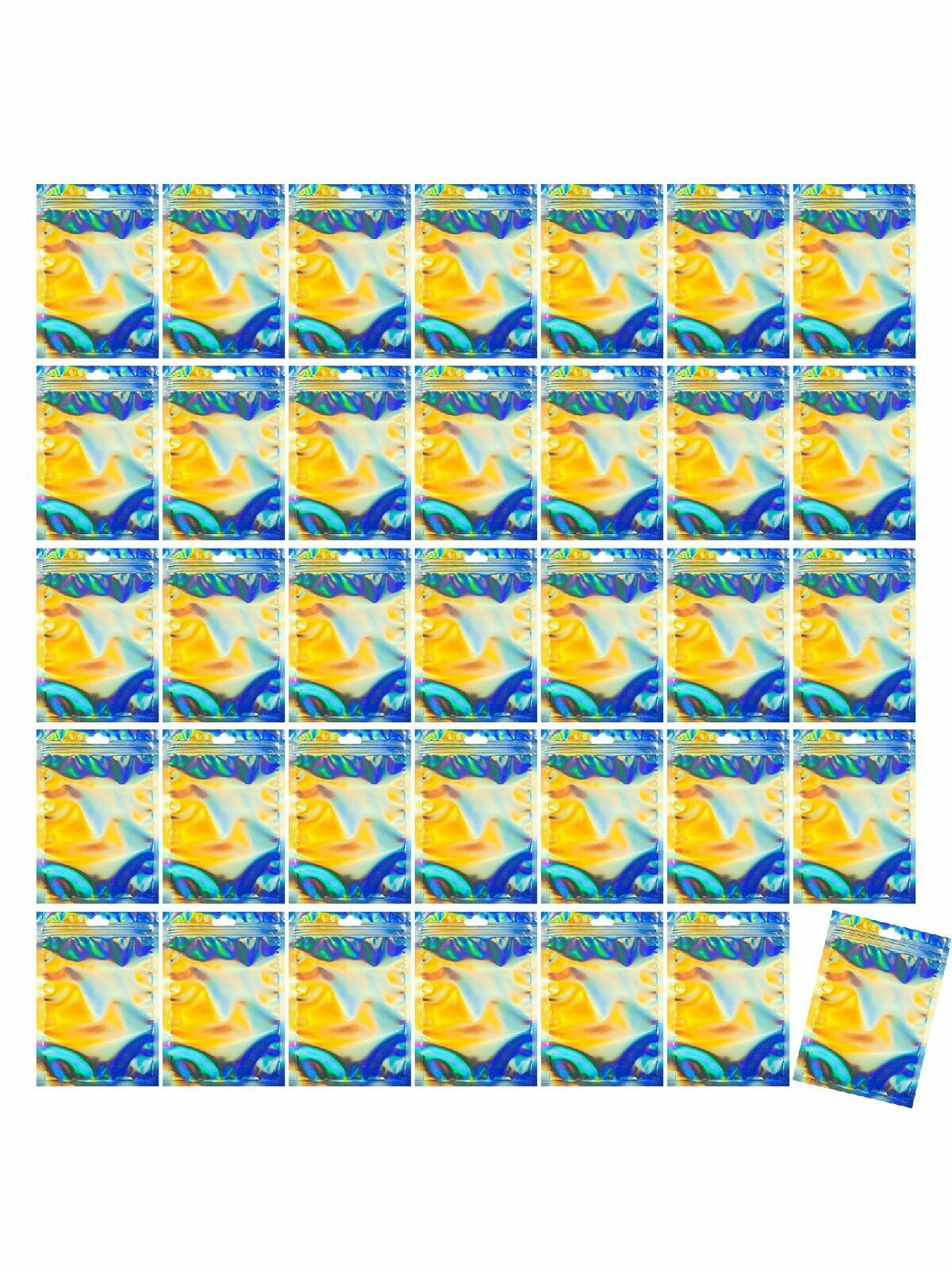 Красочные голографические пластиковые пакеты на молнии Надежная организация хранения Важно