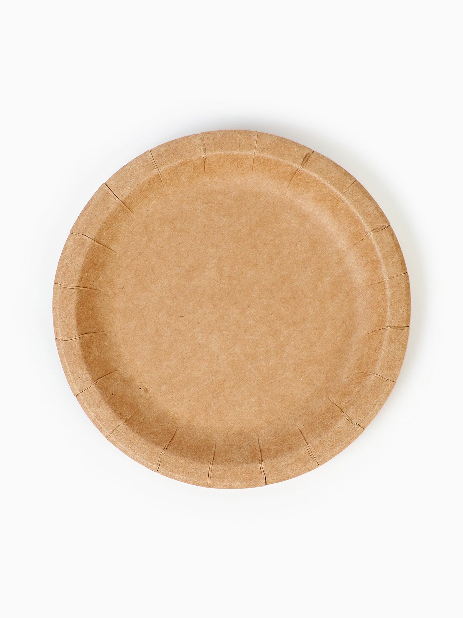 Тарелка одноразовая "Крафт" с бортом, 18 см, 50 шт.