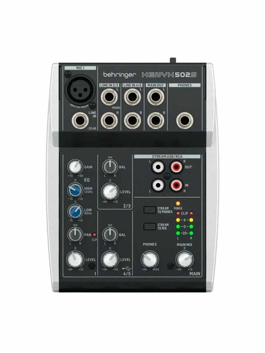 Аналоговый микшер Behringer Xenyx 502S, черный