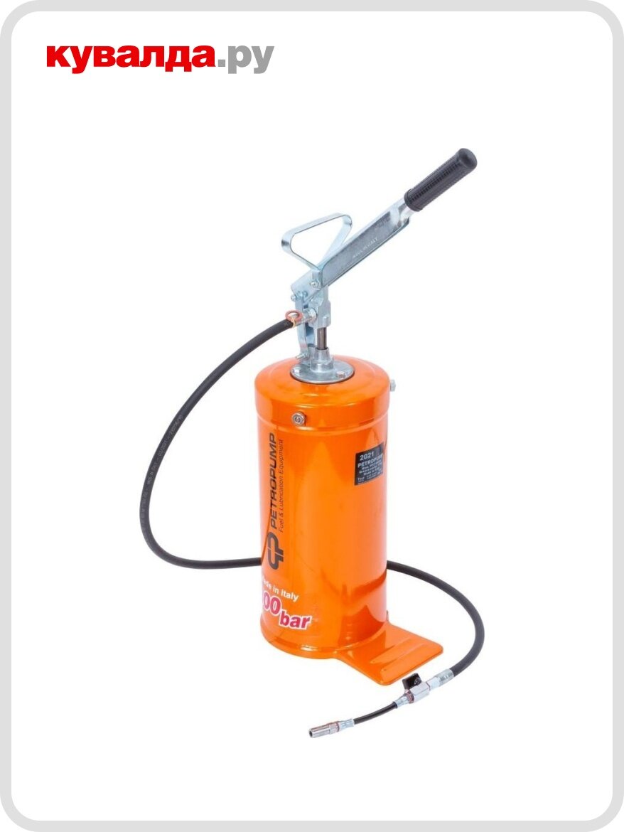 Нагнетатель смазки Petropump PP210008 ручной емкостью 12 кг, 300 бар, специальная версия