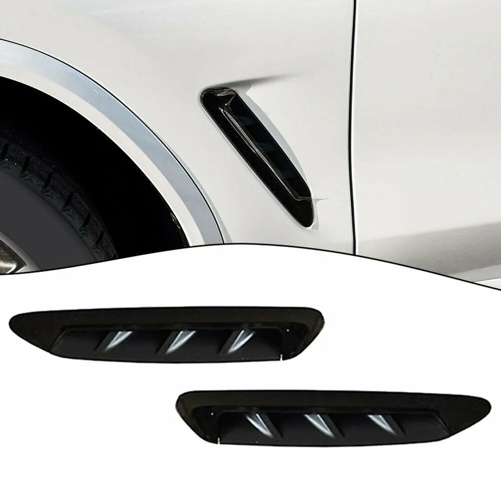 Для BMW G01 X3 M Sport 2018-2021 1 Пара Черных Накладок На Боковые панели Воздуховодов на Крыле