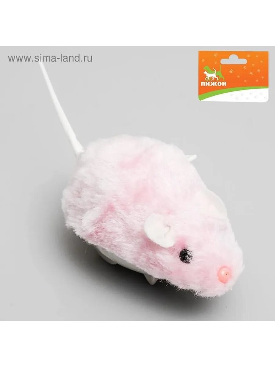 Заводная меховая мышь для питомца