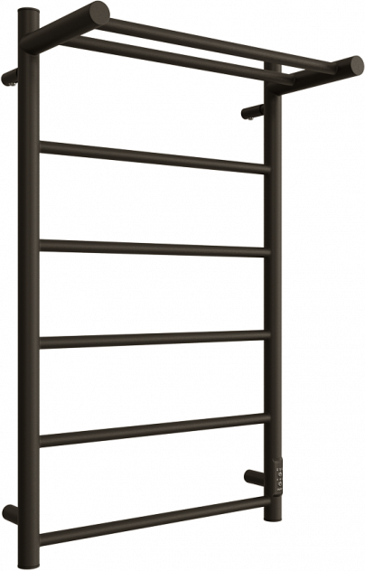 Полотенцесушитель электрический Двин Fj neo 80/50 чёрный матовый, с полкой
