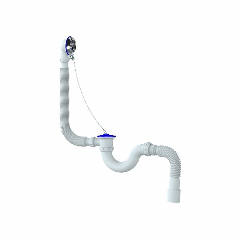 Обвязка на ванну 1 1/2*40 с нерж. вып. и переливом с гофрой 40*40/50 S32 UNICORN