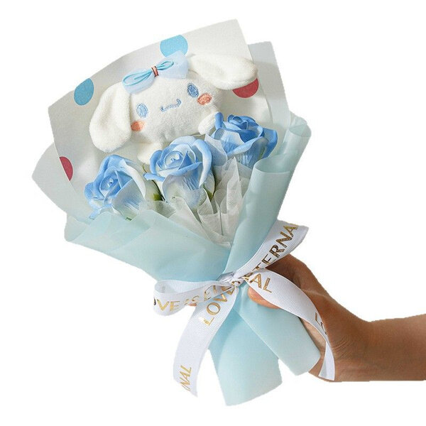 Кукольный букет Sanrio Kuromi искусственный букет, мыльный цветок, 1 шт