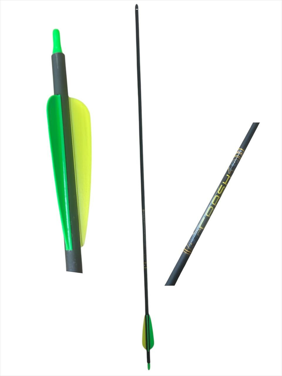 Стрела лучная микс карбон centershot crash 550 оперение parabolic 3
