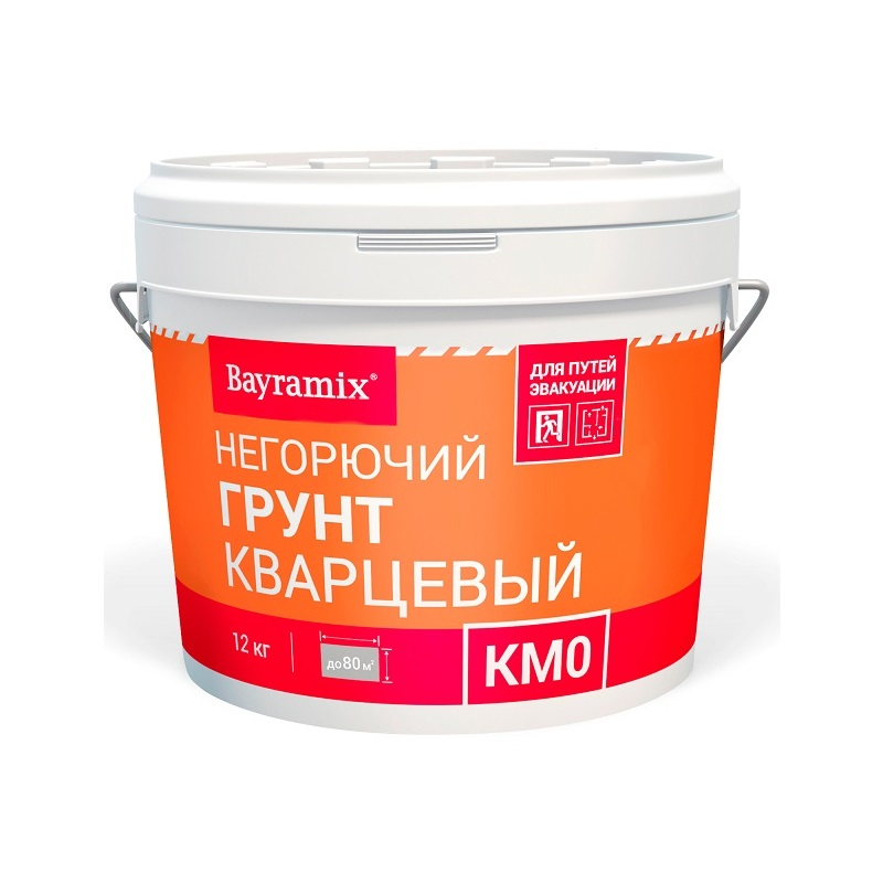 Грунт Кварцевый Bayramix KM0 12кг Пожаробезопасный, Белый для Внутренних Работ / Байрамикс.