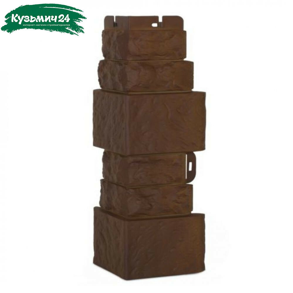 Сайдинг угол цоколя кирпич Рим, 1 шт.