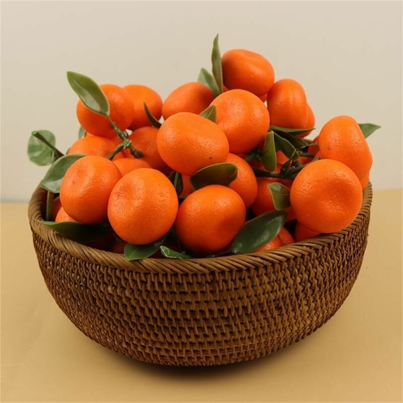 1 упаковка из 6 шпажек, имитация фруктов, 3 апельсина