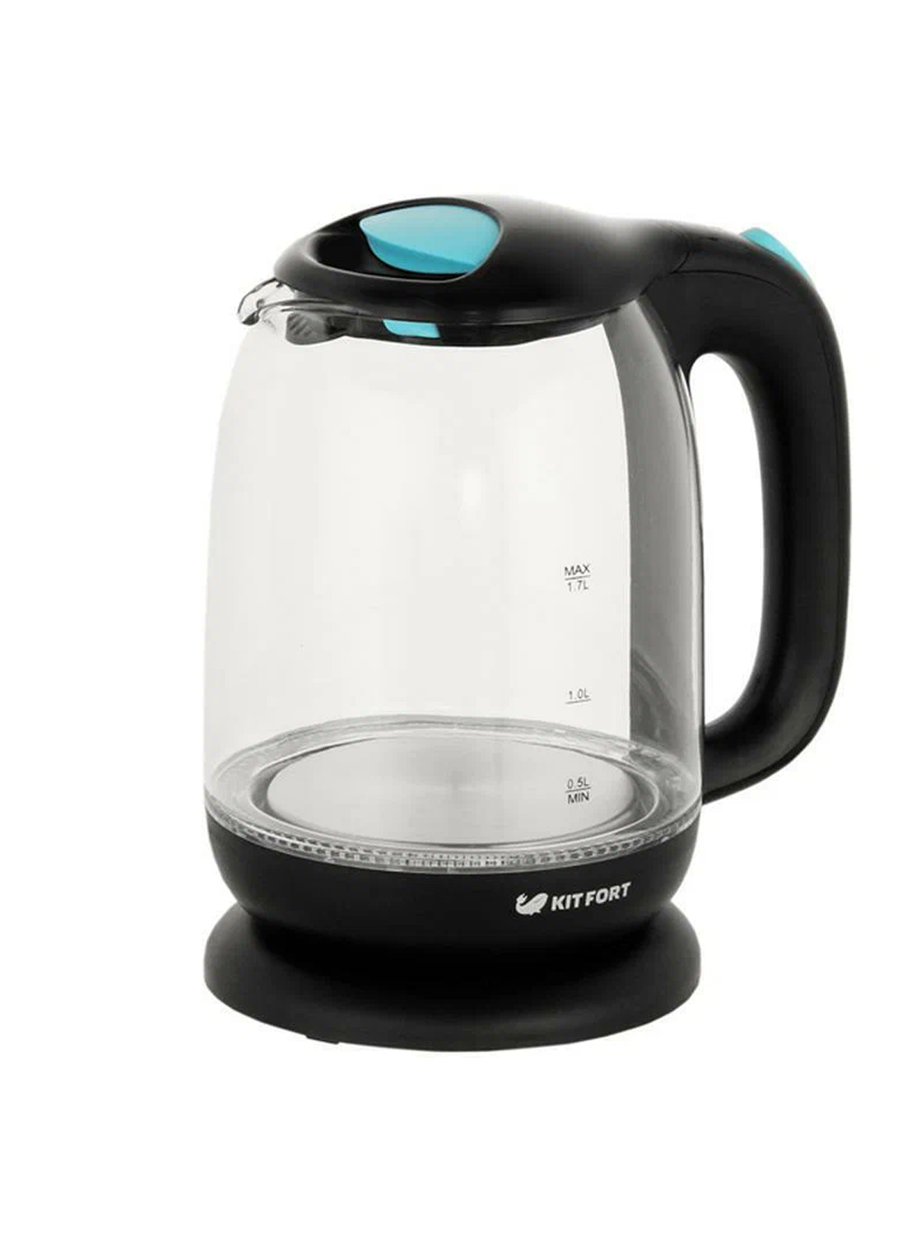 Электрочайник Kitfort KT-625-1 голубой, 2200Вт, 1,7 л, с фильтром
