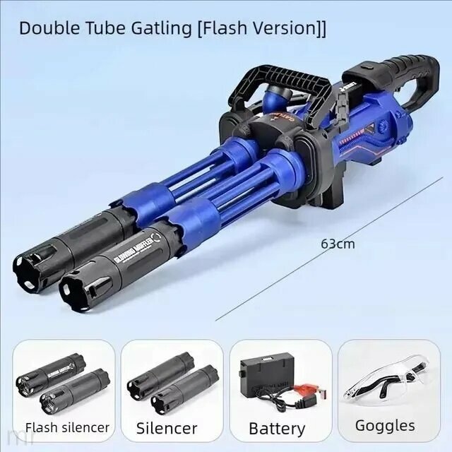 Пулемет с орбизами игрушечный / орбибольный миниган / гатлинг