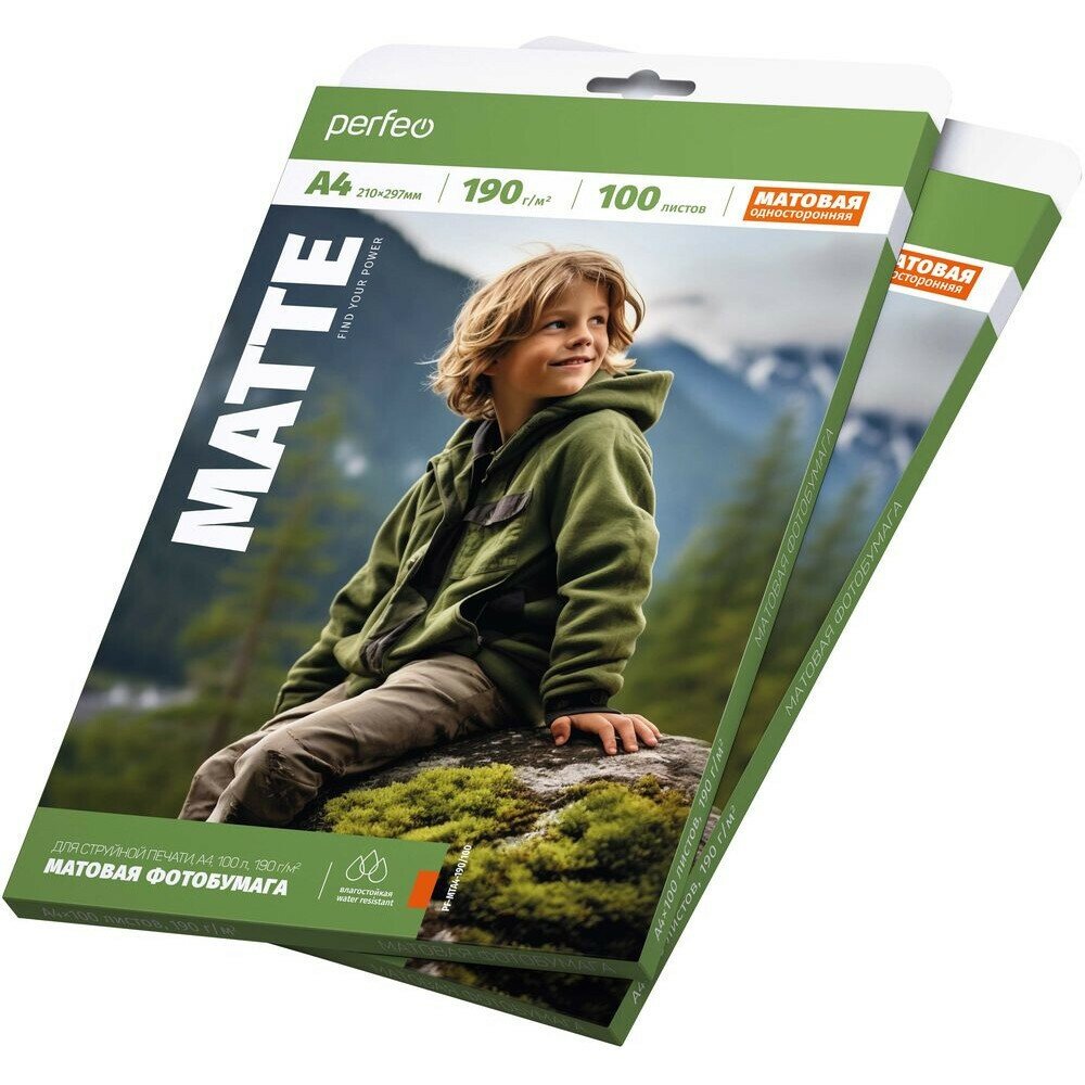 Perfeo фотобумага фотобумага A4 190 г м2 матовая 100л PF-MTA4-190 100 M16