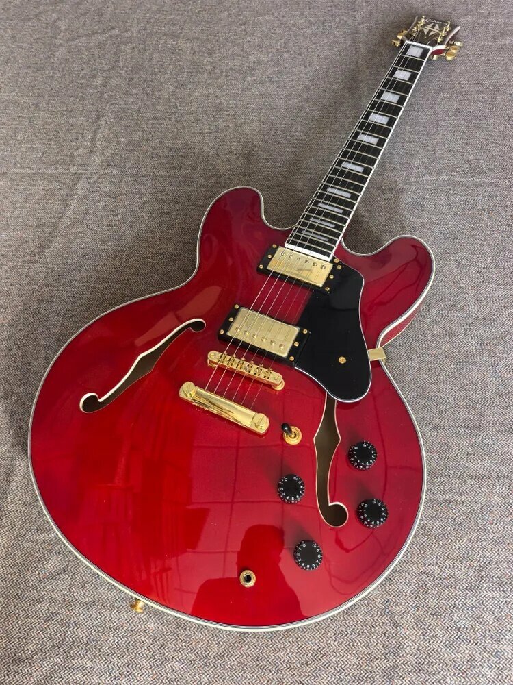 Gibson Guitar Электрогитара Электроакустическая Gibson 335 Jazz 6-струнная, корпус Махагони 40"