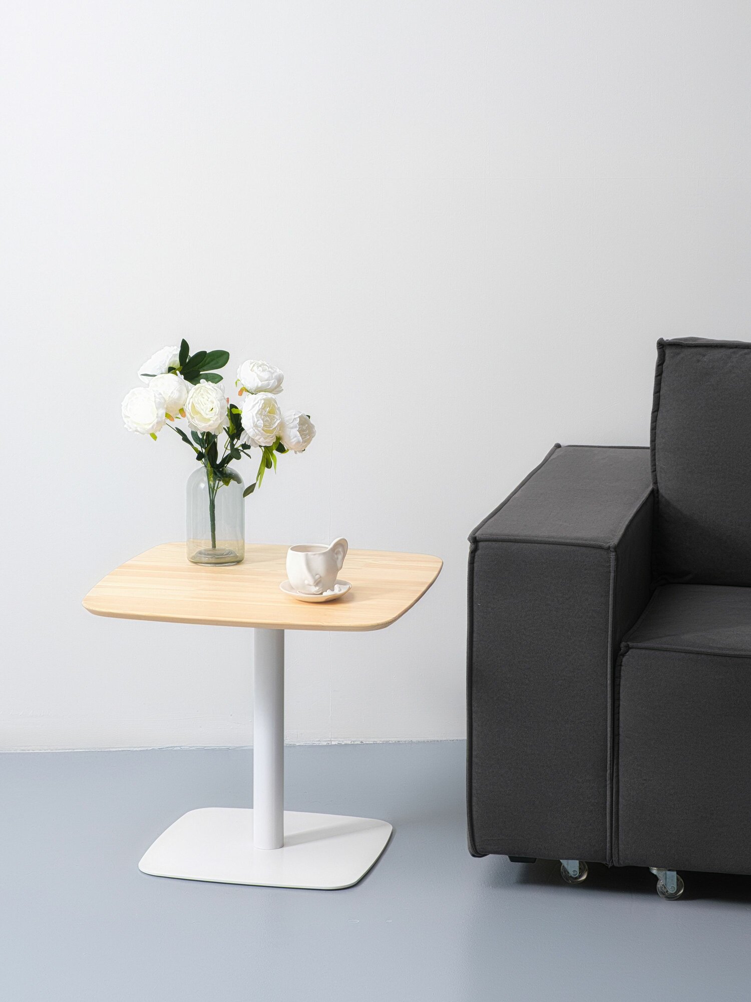 Барный стол "Стоун" IvaRoom, натуральный массив березы, лакированный, высота 52 см