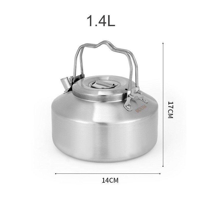 Походный чайник из нержавеющей стали + компактная газовая горелка