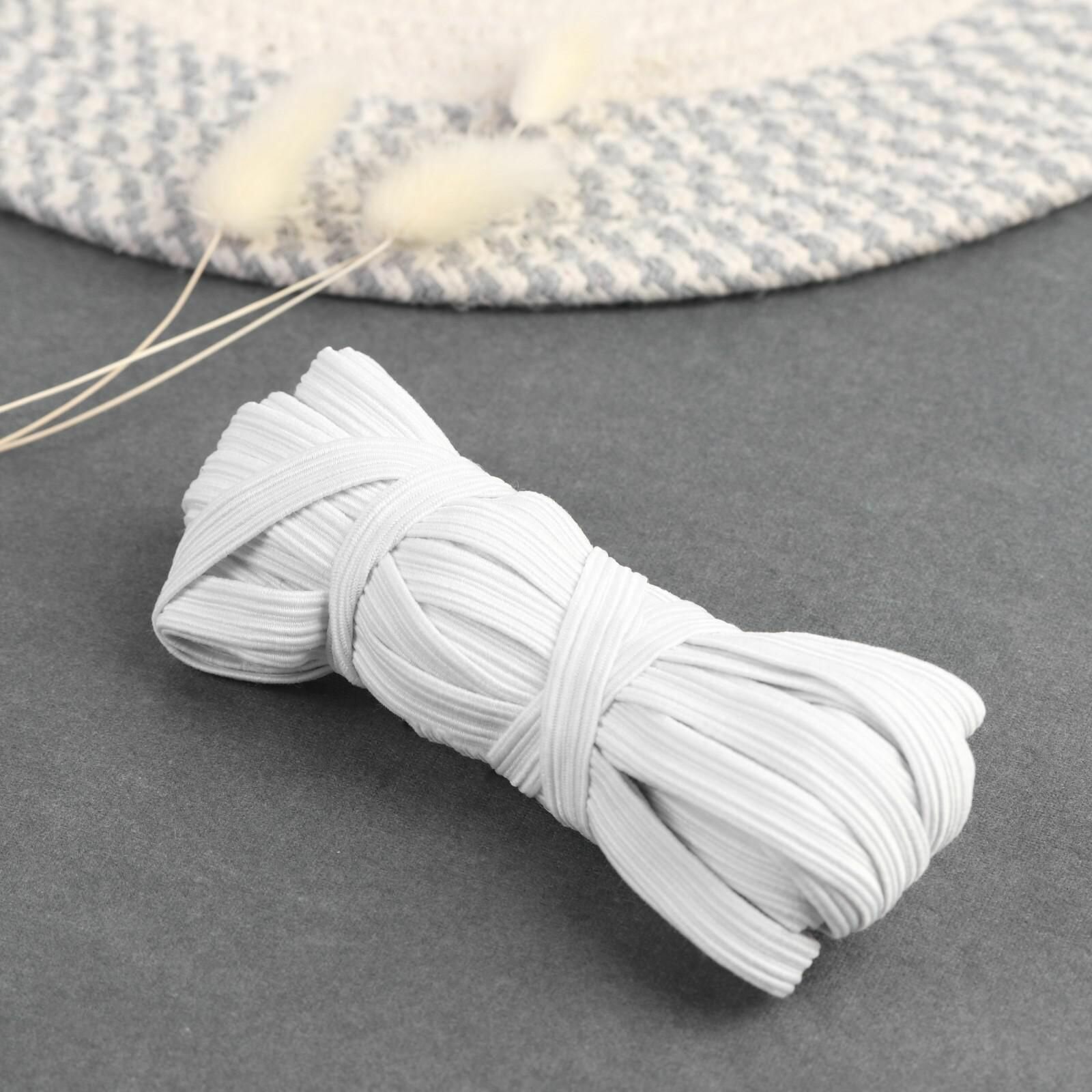 Резинка бельевая, 10 мм, 10 1 м, белая