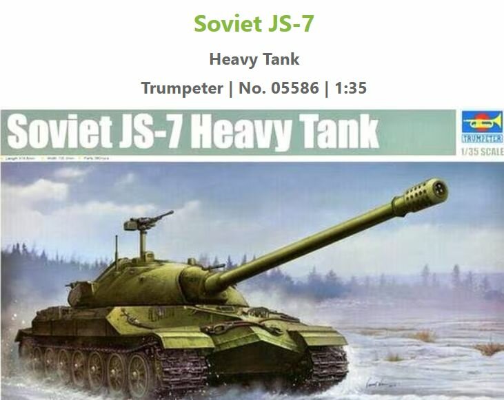 Trumpeter 05586 1/35 советских JS-7 тяжелый танк Сборка моделей