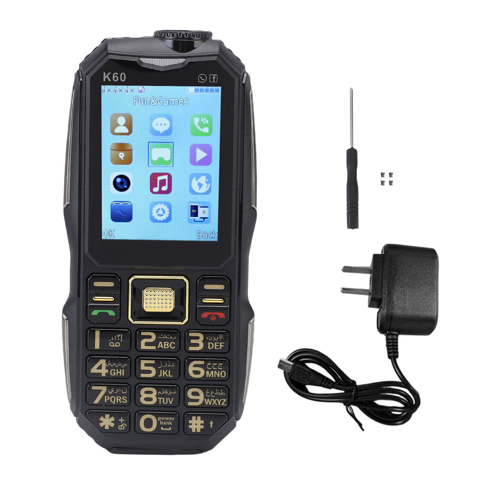 2G разблокированный телефон GSM Big Buttongt Complece для пожилых людей с 2,4 -дюймовым экраном тройной SIM -SIM Triple STAPBO