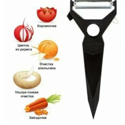 Овощечистка-нож треугольный графитовый BORNER