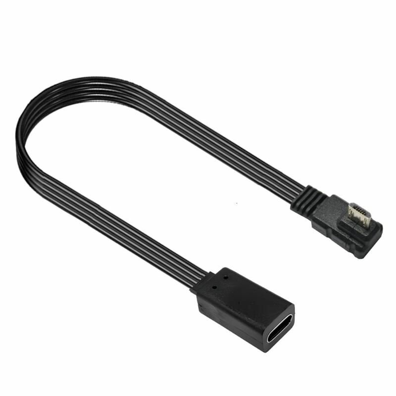 Гибкий кабель USB Type C - Micro USB, 10cm - От CF до V8LE