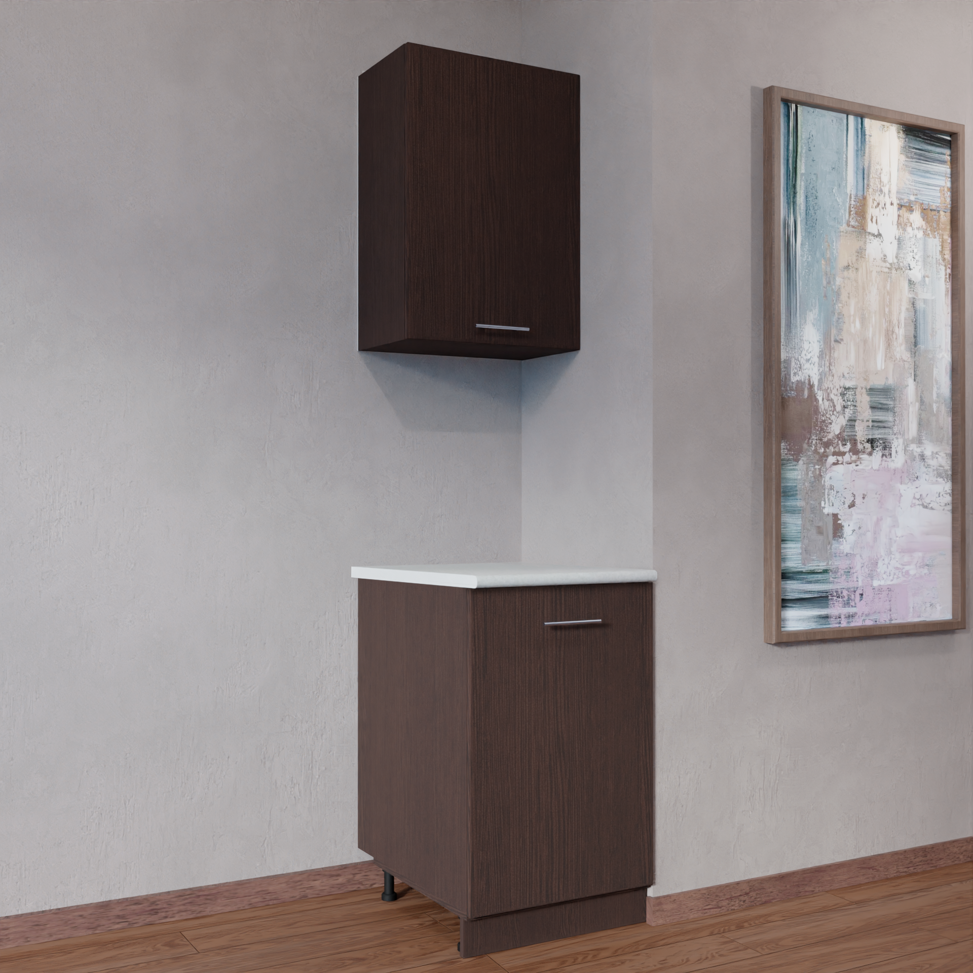 Кухонный гарнитур 0,5м Алеся со столешницей