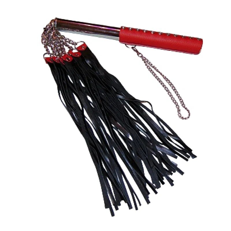 БДСМ-плеть Crazy Handmade Shic, натуральная кожа, хромированная, 7 пучков, длина 40см