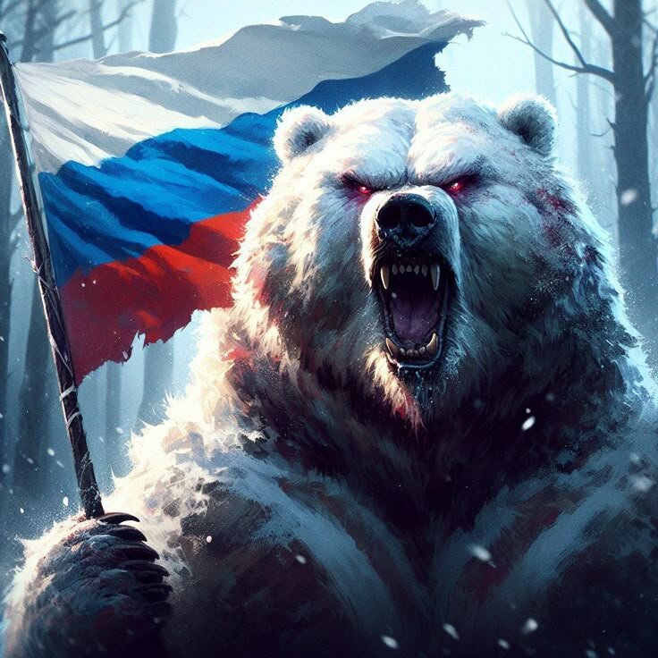 Алмазная живопись "Российский герб и бурый медведь", 5D, круглая, 40x50 см. Производитель: Brose Art.