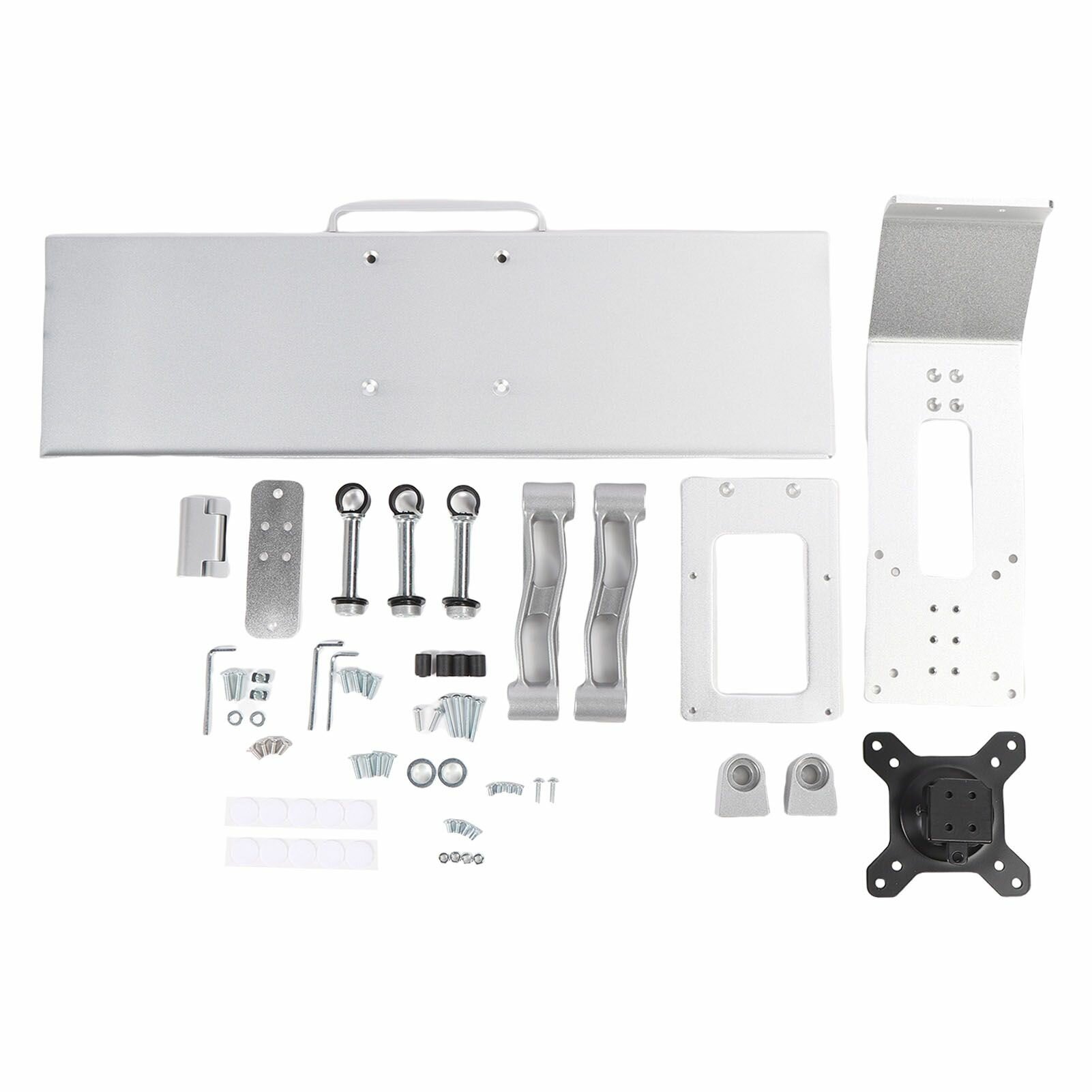 Настольное крепление для экрана и клавиатуры. Встроенный компактный держатель экрана компьютера из алюминиевого сплава с подставкой для клавиатуры.