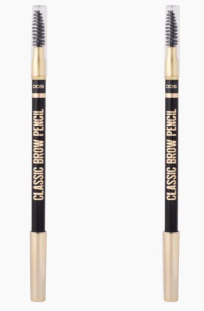 Карандаш для бровей с аппликатором Stellary Eyebrow pencil, тон 500 Dark brown, 1.35 гр, 2 шт