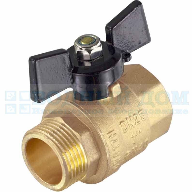 Кран шаровой 3/4" в/н бабочка TIM