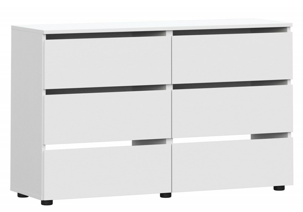 Комод Woodville Комод Валенсия белый текстурный широкий