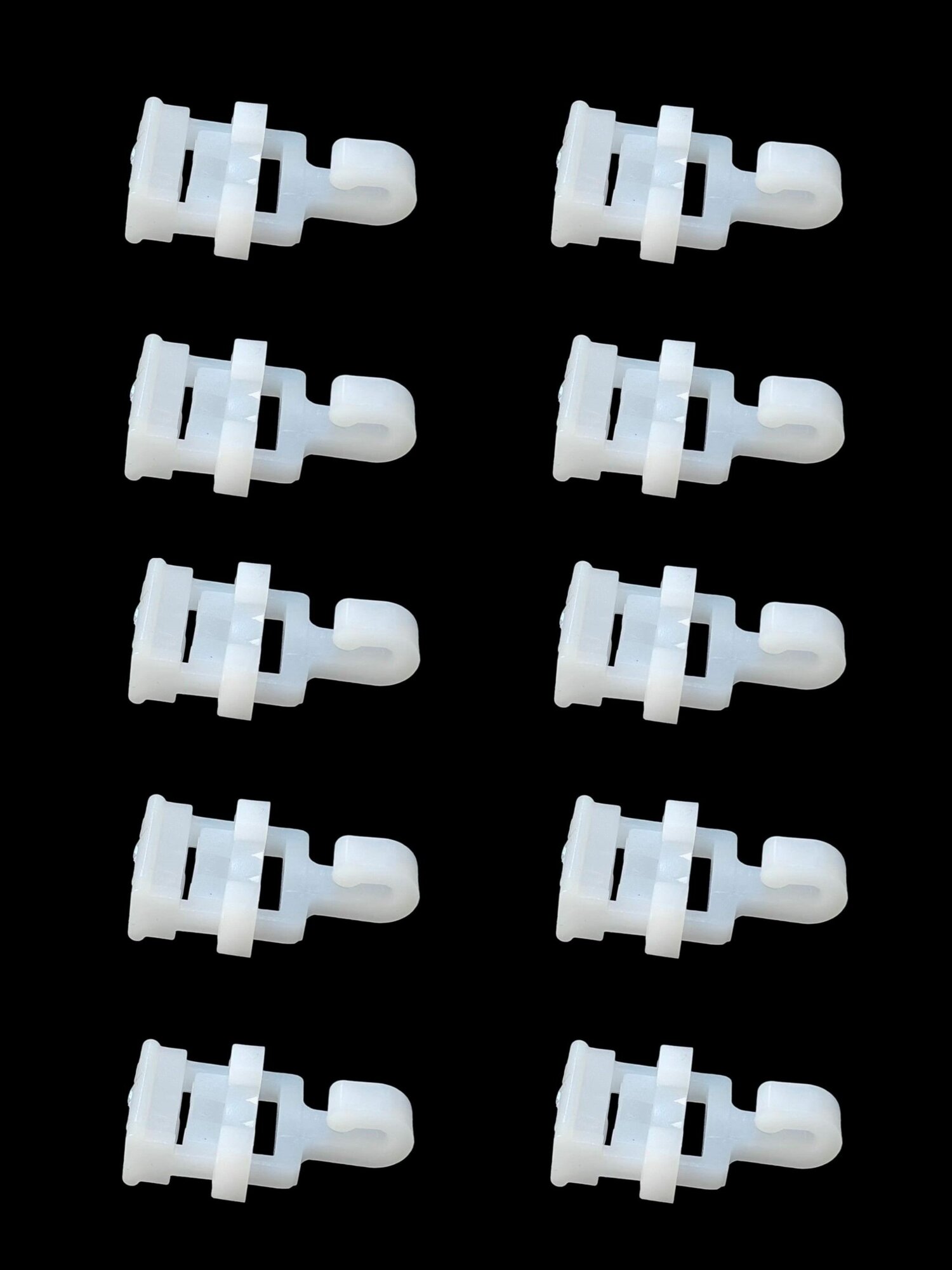 Нижний крючок, фиксатор ленты, шнура, веревки карниза для римских штор, 10 шт, цвет белый