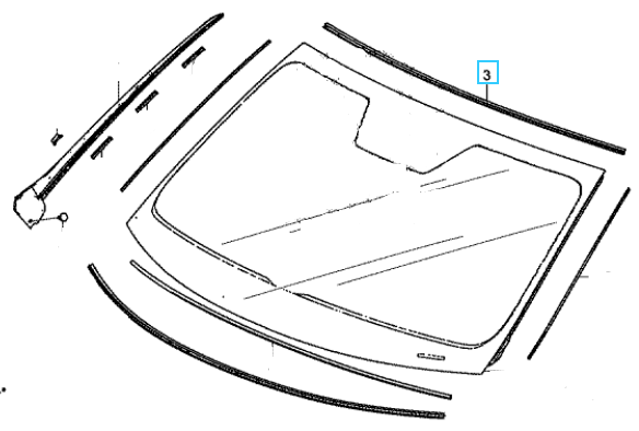Молдинг ветрового стекла (Оригинал)