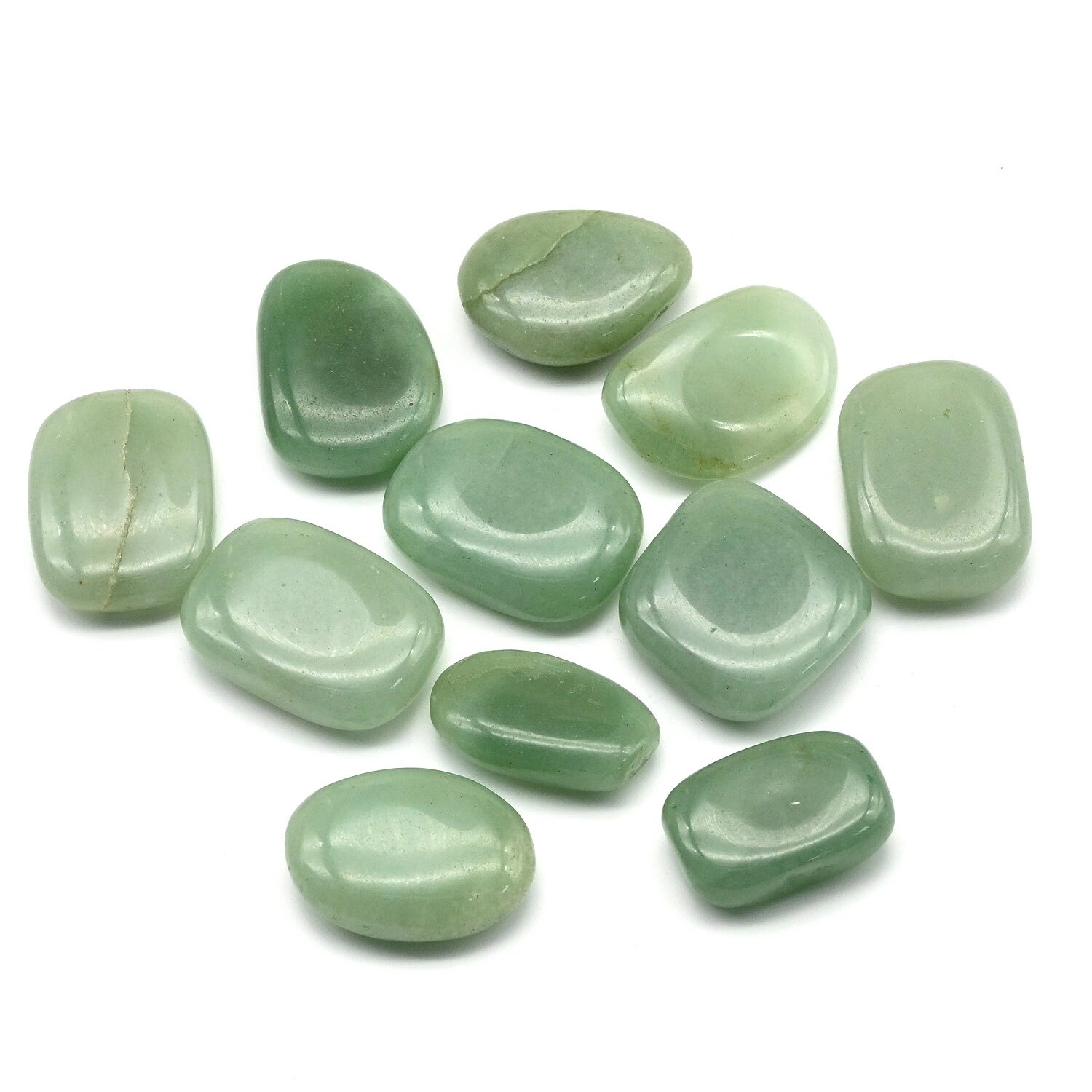 Авантюрин зеленый плашки фракция 20-30мм, упаковка 100г .