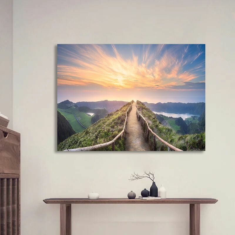 Картина ВсеКартины. тут "Горная Дорога", поп-арт, 60x80см, на подрамнике, экологичные чернила