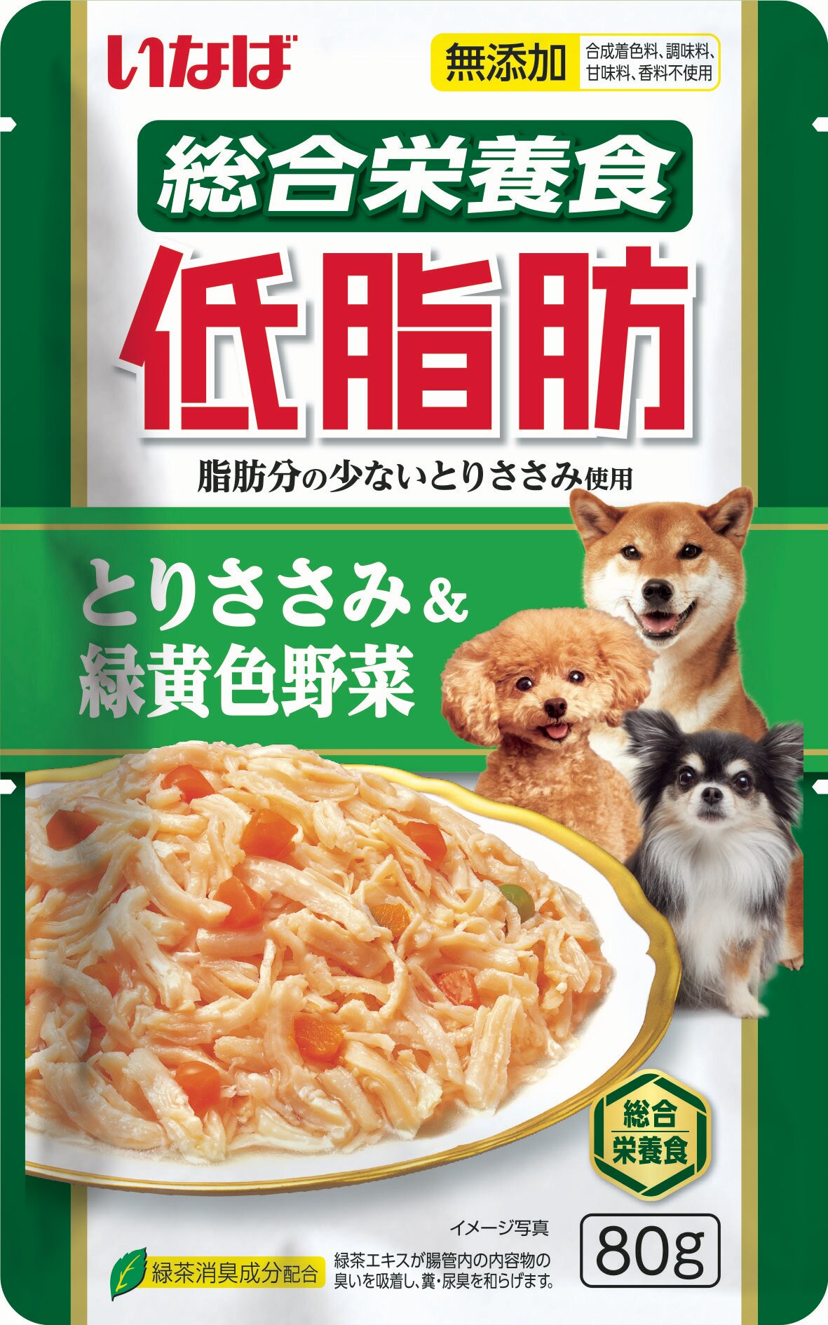 Влажный корм для собак Inaba Teishibo Куриное филе с овощами в желе 80г (6 штук)