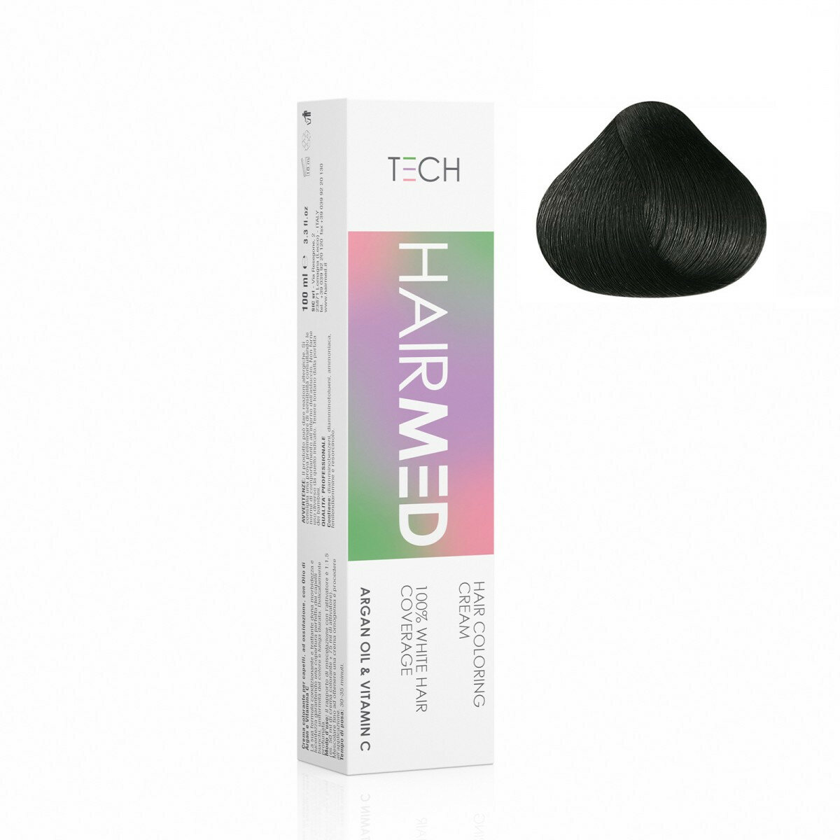 Перманентная крем-краска для волос Hairmed 1 Черный 100 мл