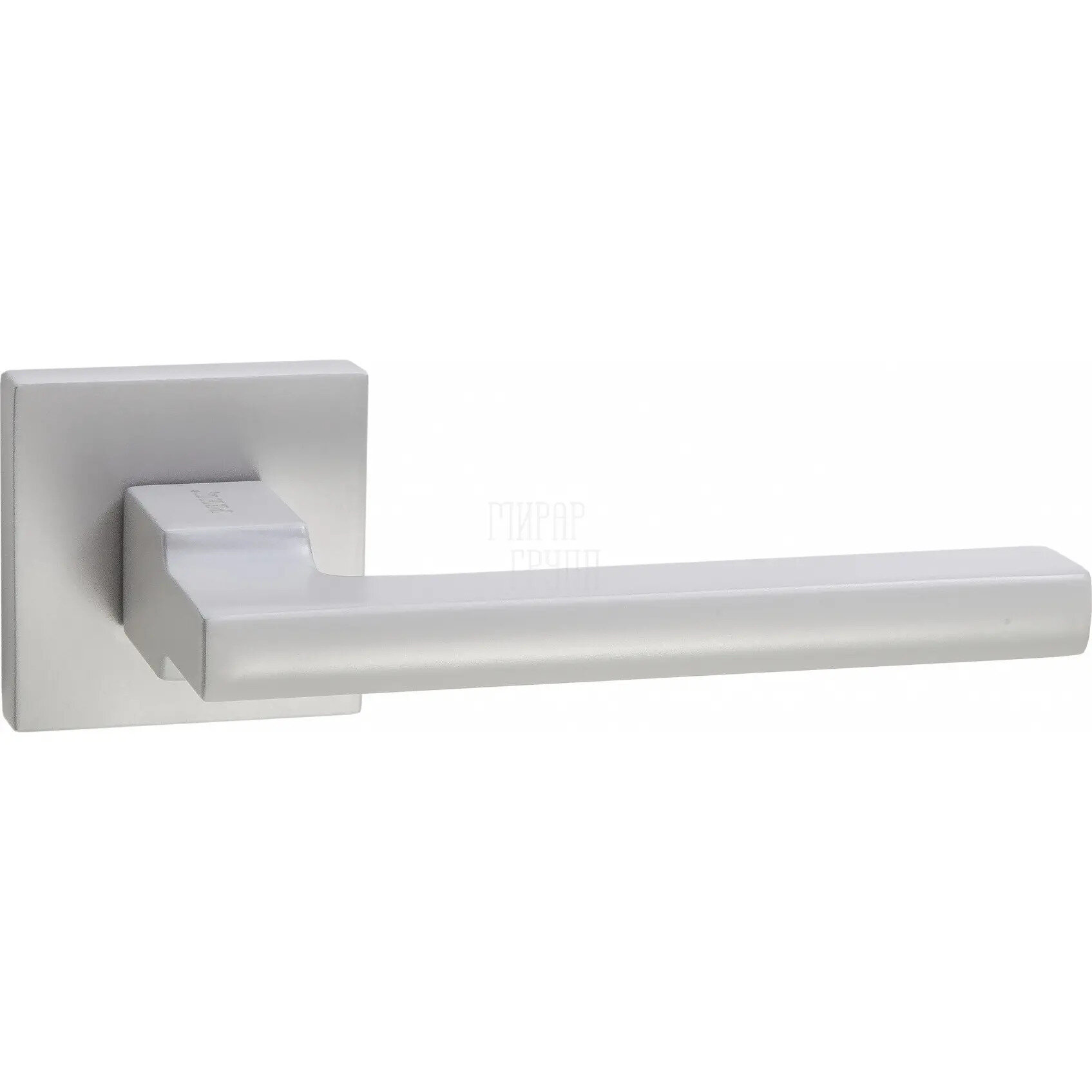 Дверные ручки Renz (Ренц) "Рим" INDH 53-03 на квадратной розетке серый (RAL 7047)