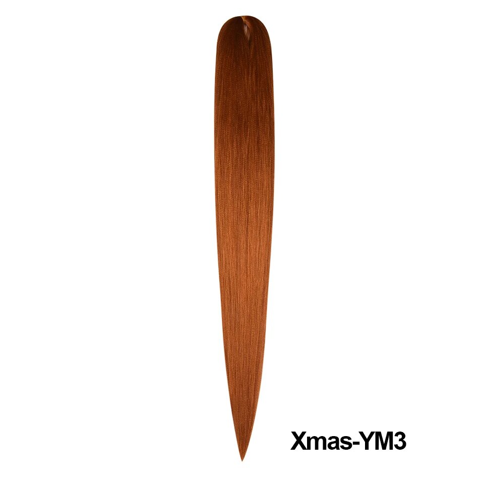 Синтетические косы Miss Rola Kanekalon прямые Рождественские цвета 22 дюйма, Xmas-YM3