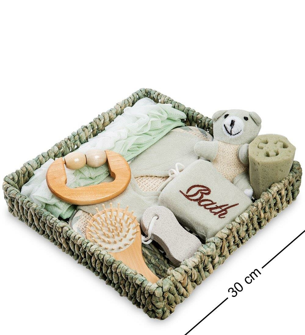 Набор для бани с массажером и расческой Мишка A2132488 разностор