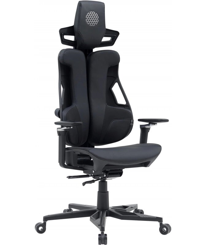 Кресло Cactus CS-CHR-DUO-BBK, обивка: кожзам, цвет: черный