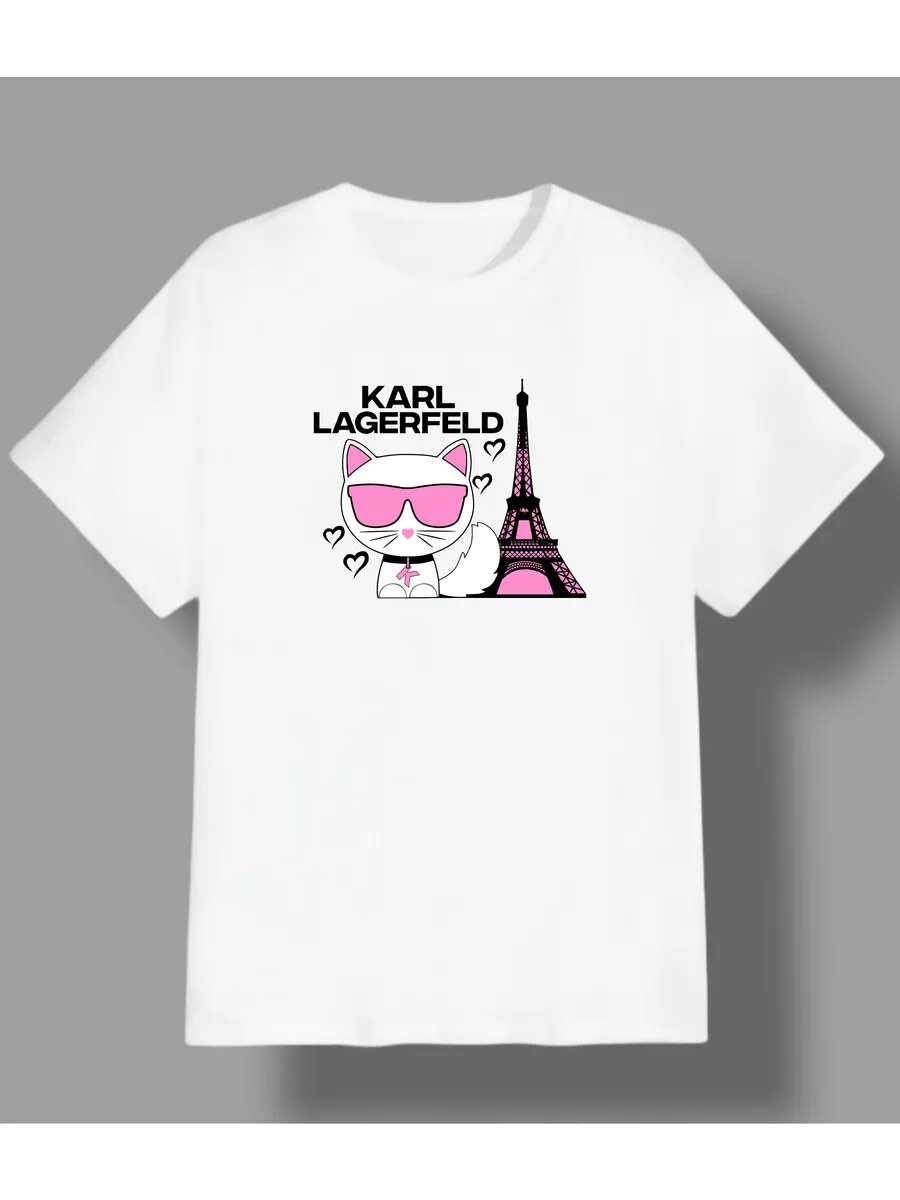 Футболка karl lagerfeld кот