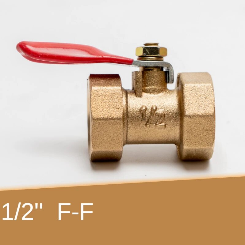 Шаровой кран латунный 1/2" F-F, цвет: as picture11