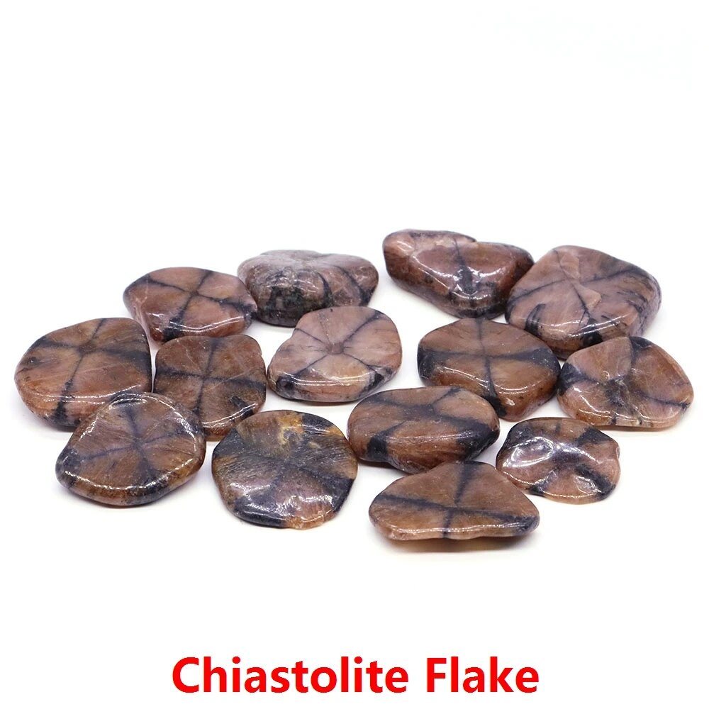 Микролабрадорит, натуральный камень Коричневый, 200g, Chiastolite Flake
