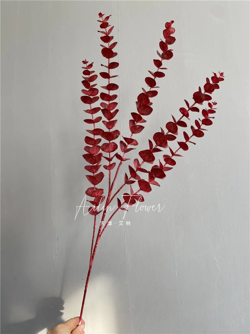 Бордовый Красный Свадебная Цветочная Композиция Материал Искусственные Розы Цветы Трость Туман Трава Растения Лист Рождественская Вечеринка Домашний Декор