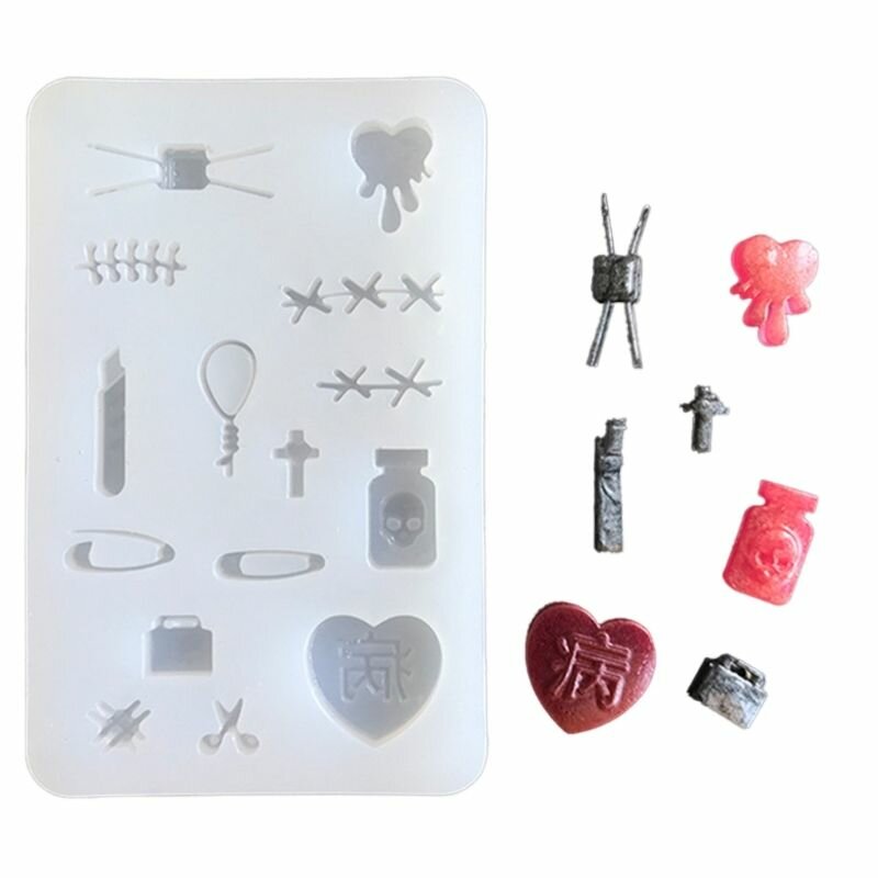 (1 шт.) Молд для аксессуаров с эффектом песчаных часов (яд) - 5